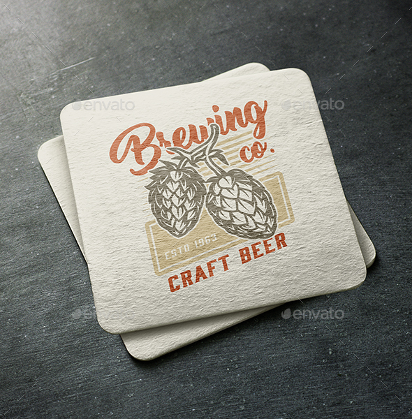 Beer Coaster Mockup, Graphics | GraphicRiver