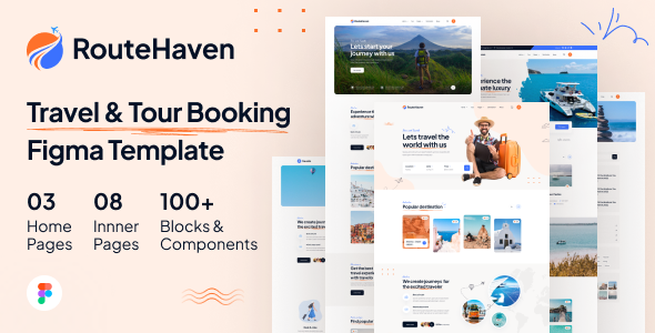 RouteHaven - Travel & Tour Booking Figma Template by wpmessiah ...
