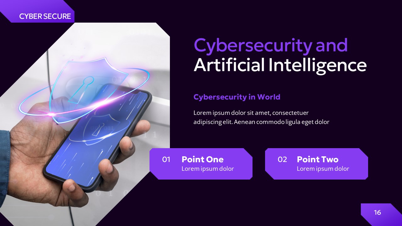 Cyber Secure Tech PowerPoint Template, Presentation Templates ...