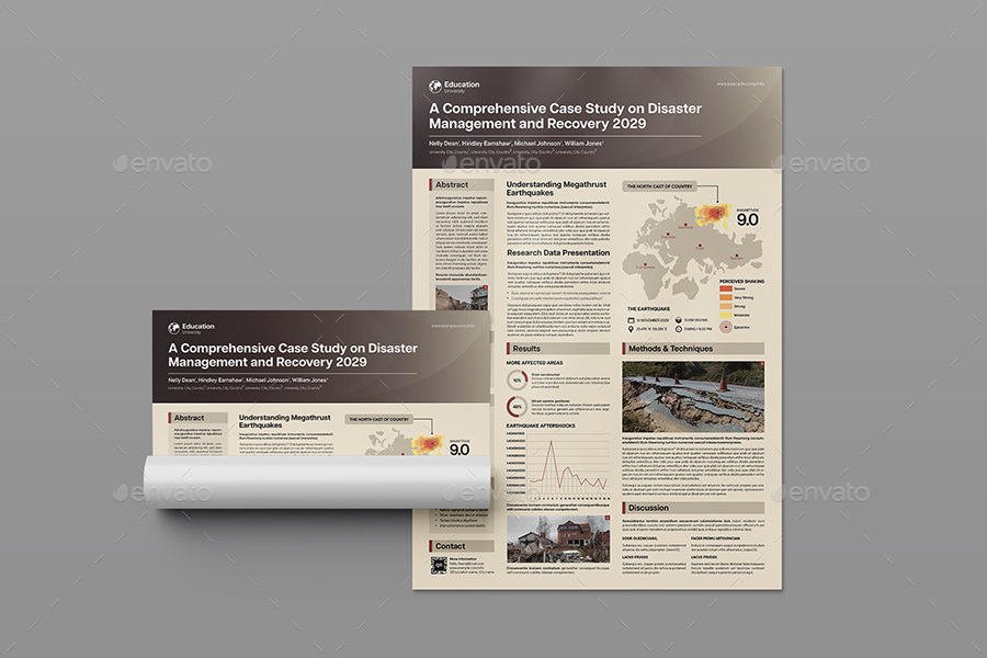 Scientific Case Study Poster Template, Print Templates | GraphicRiver