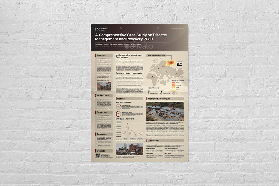 Scientific Case Study Poster Template, Print Templates | GraphicRiver