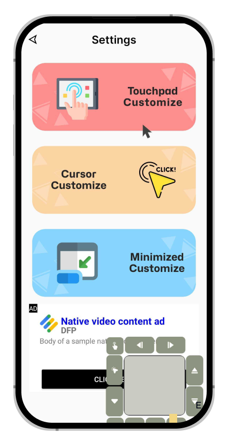 Mouse Cursor Touchpad Touchpad For Big Mobile And Tablet One Handed Mode Mouse Pointer By