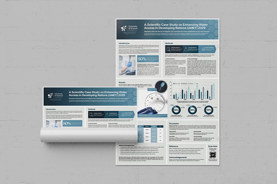 Scientific Case Study Poster Template, Print Templates | GraphicRiver