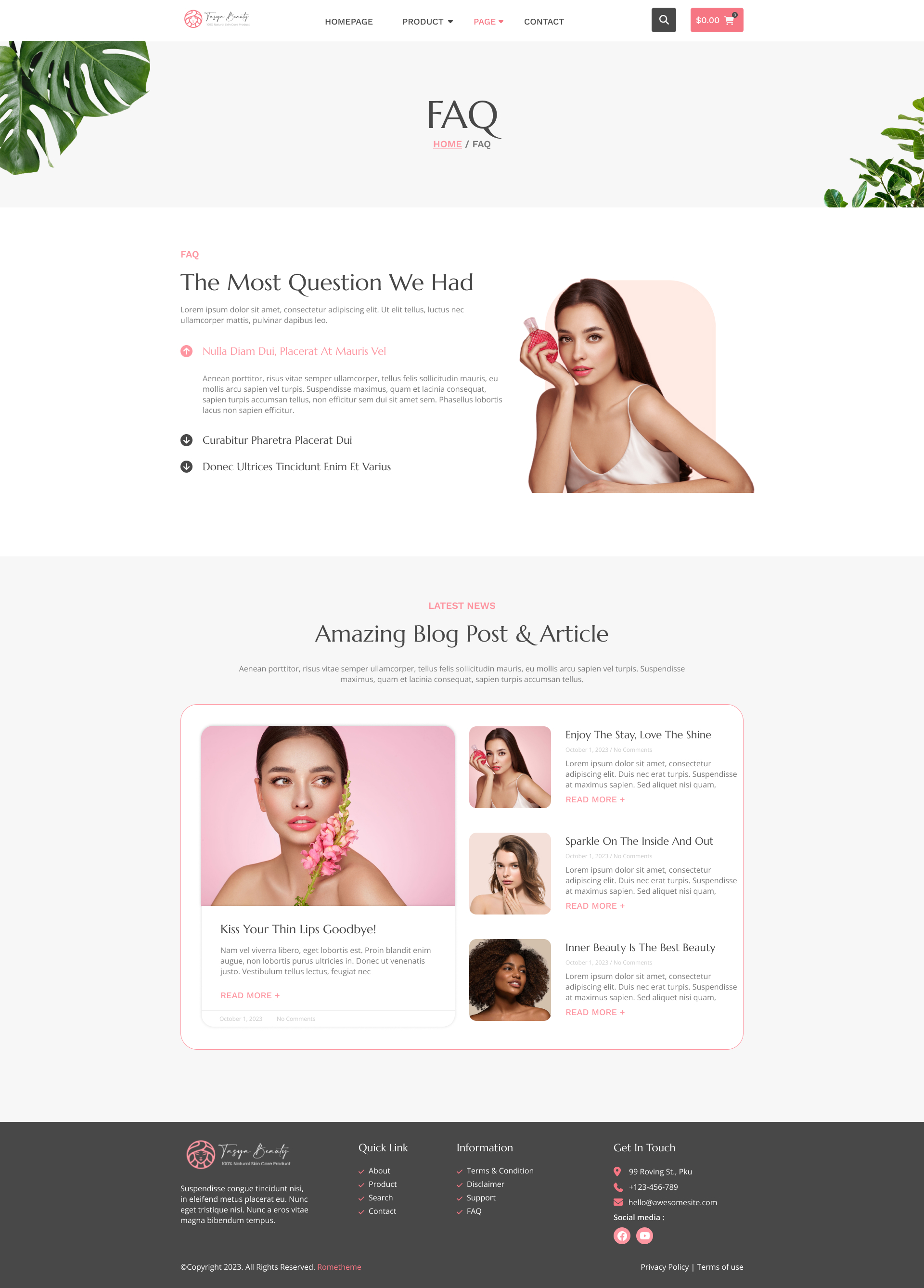Tasya - Skin Care WooCommerce Figma Template by Rometheme | ThemeForest