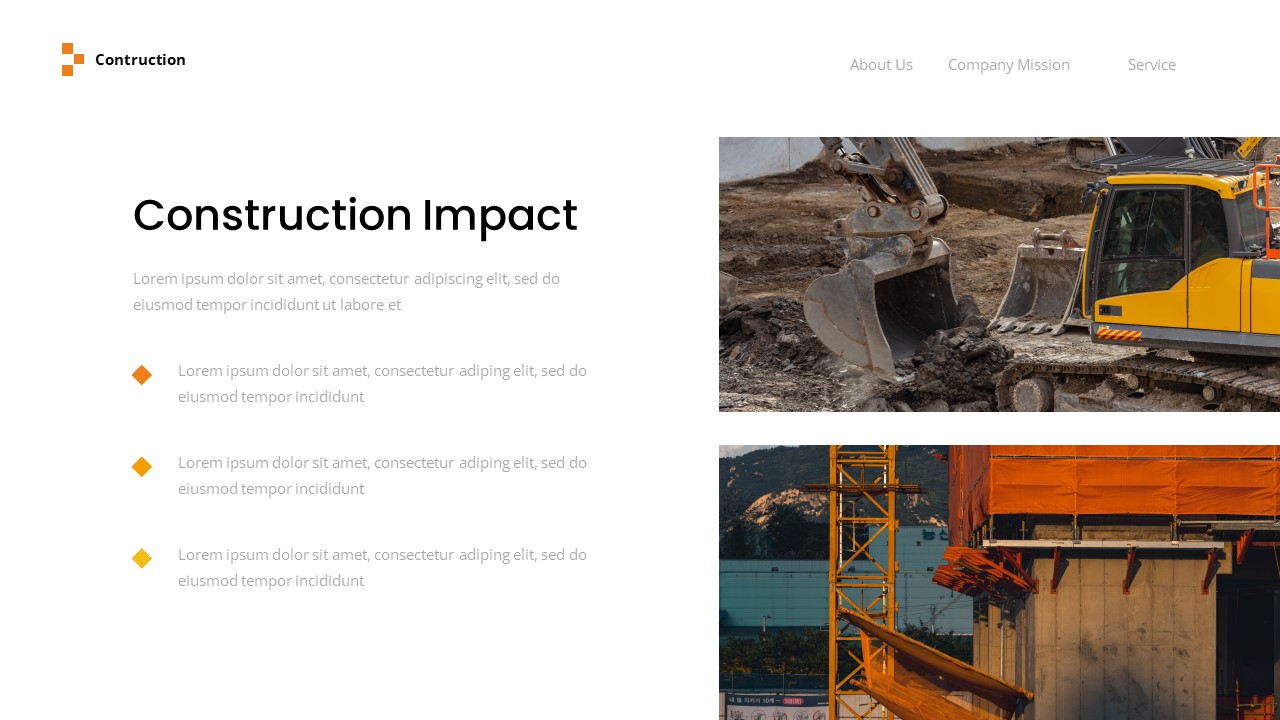 Construction Presentation Template, Presentation Templates | GraphicRiver