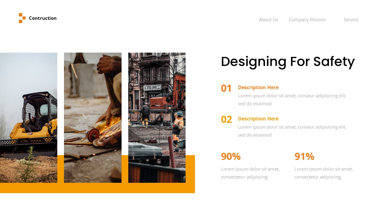 Construction Presentation Template, Presentation Templates | GraphicRiver