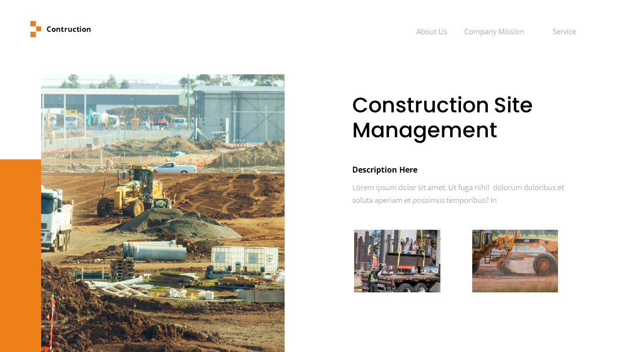 Construction Presentation Template, Presentation Templates | GraphicRiver