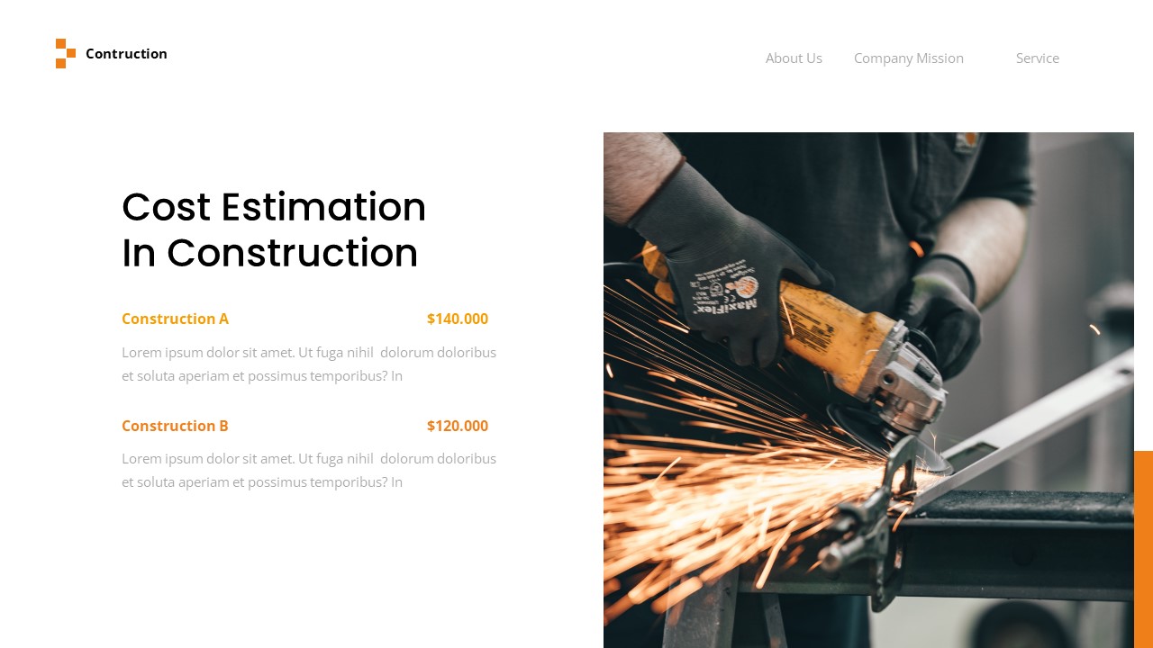 Construction Presentation Template, Presentation Templates | GraphicRiver