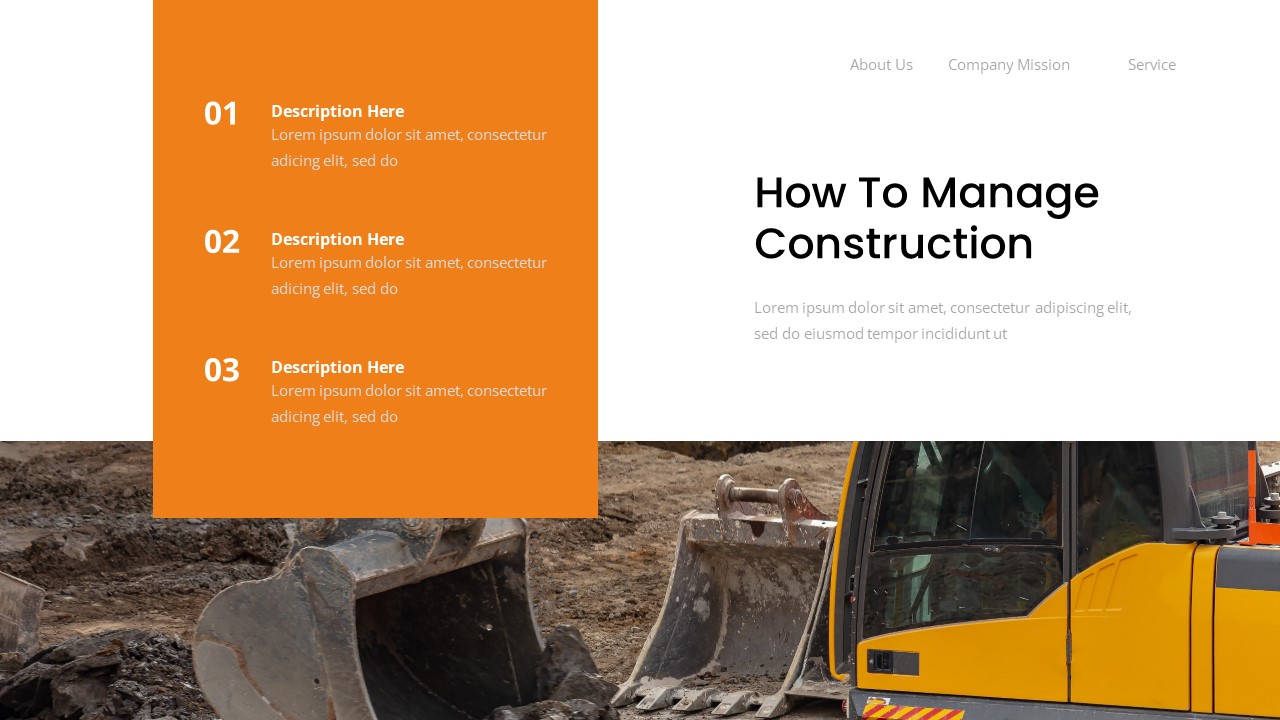 Construction Presentation Template, Presentation Templates | GraphicRiver