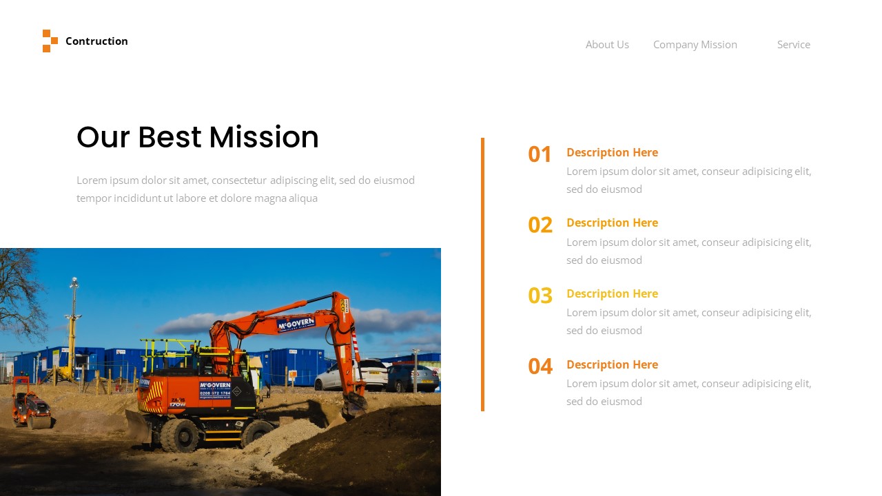 Construction Presentation Keynote Template, Presentation Templates