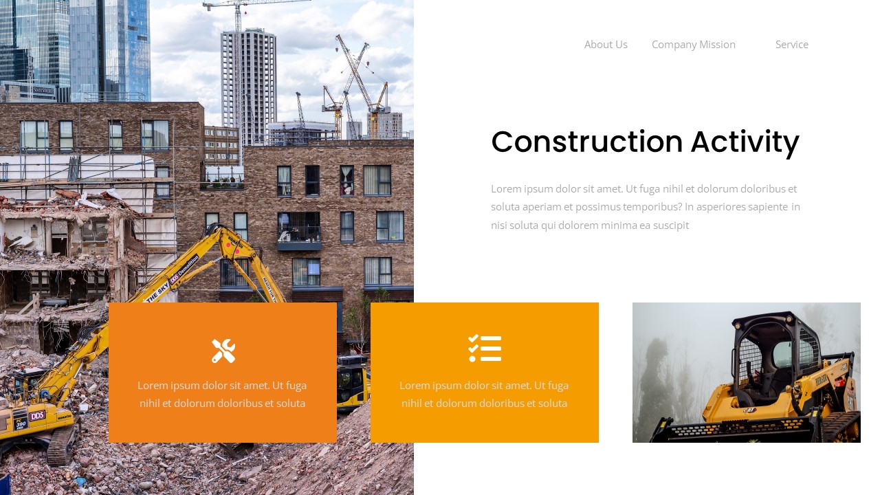 Construction Presentation Keynote Template, Presentation Templates