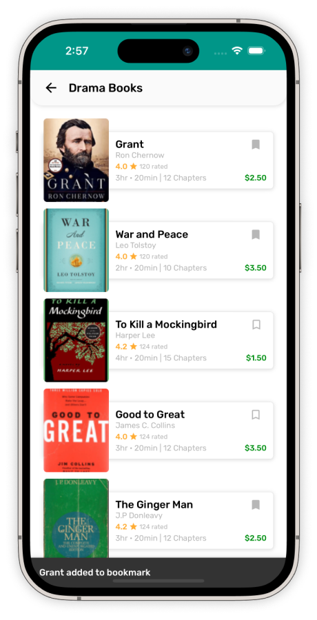 Audio Book App Template in React Native CLI | Online Book | AudioBook ...