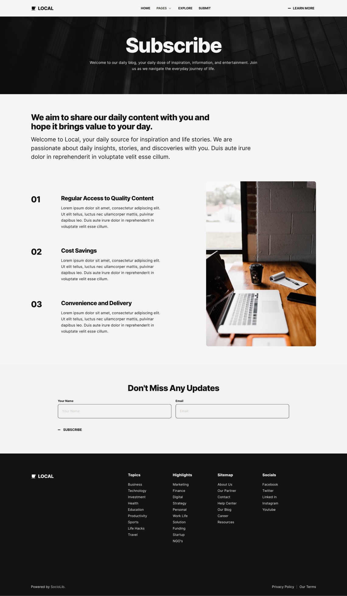 Local - Modern Blog & Magazine Elementor Template Kit by sociolib ...