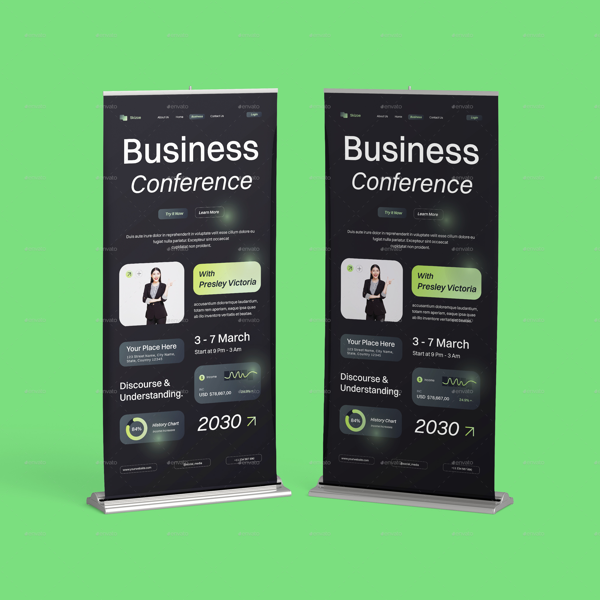 Elegant Modern Business Conference Banner, Print Templates | GraphicRiver