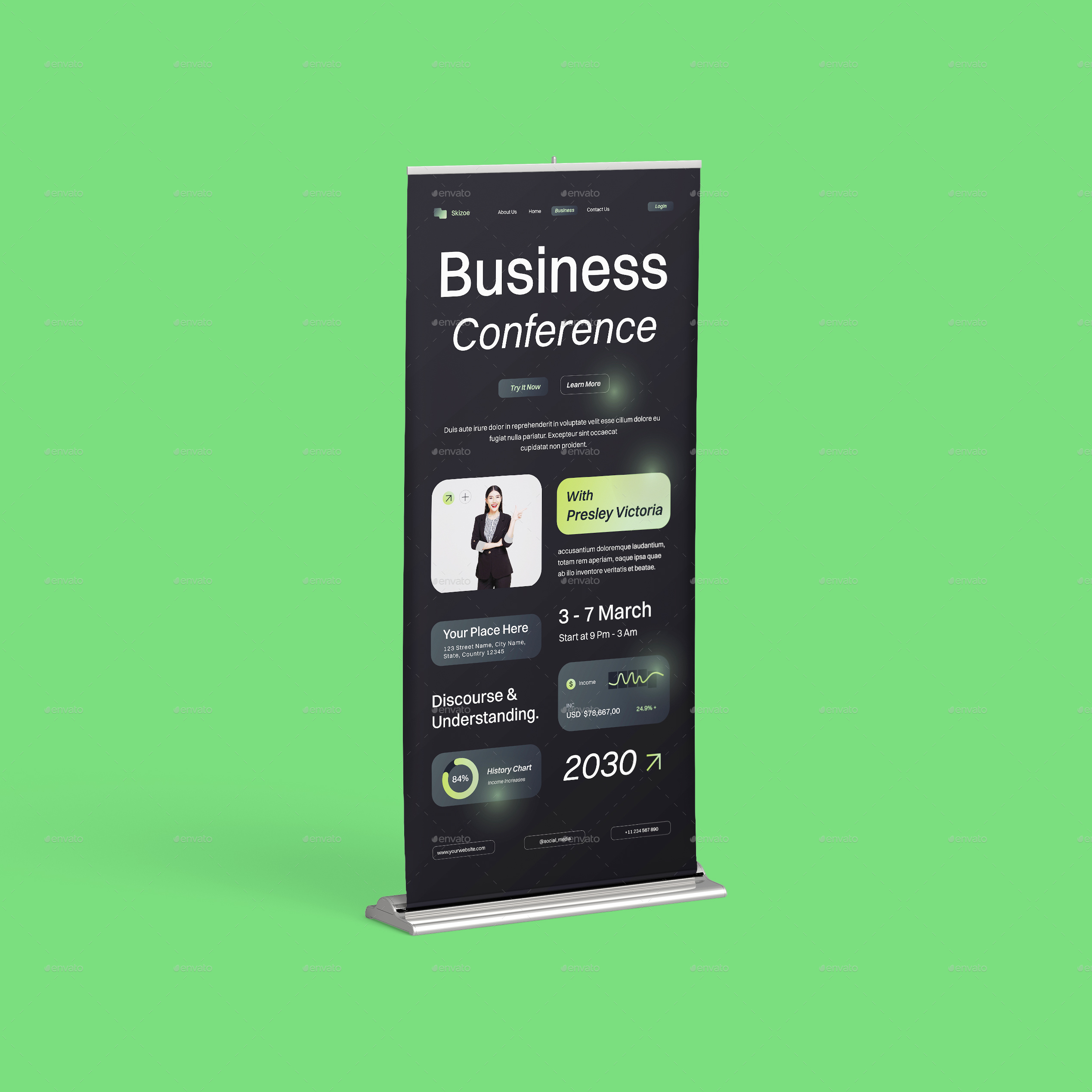 Elegant Modern Business Conference Banner, Print Templates | GraphicRiver