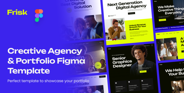 Frisk - Creative Agency & Protfolio Figma Template by MirrorTheme ...