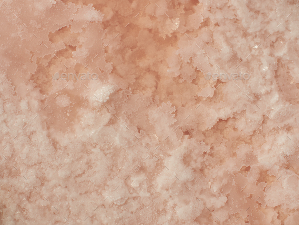 Creation of Natural Salt Crystal Flakes, Close-up of Drying Mineral ...
