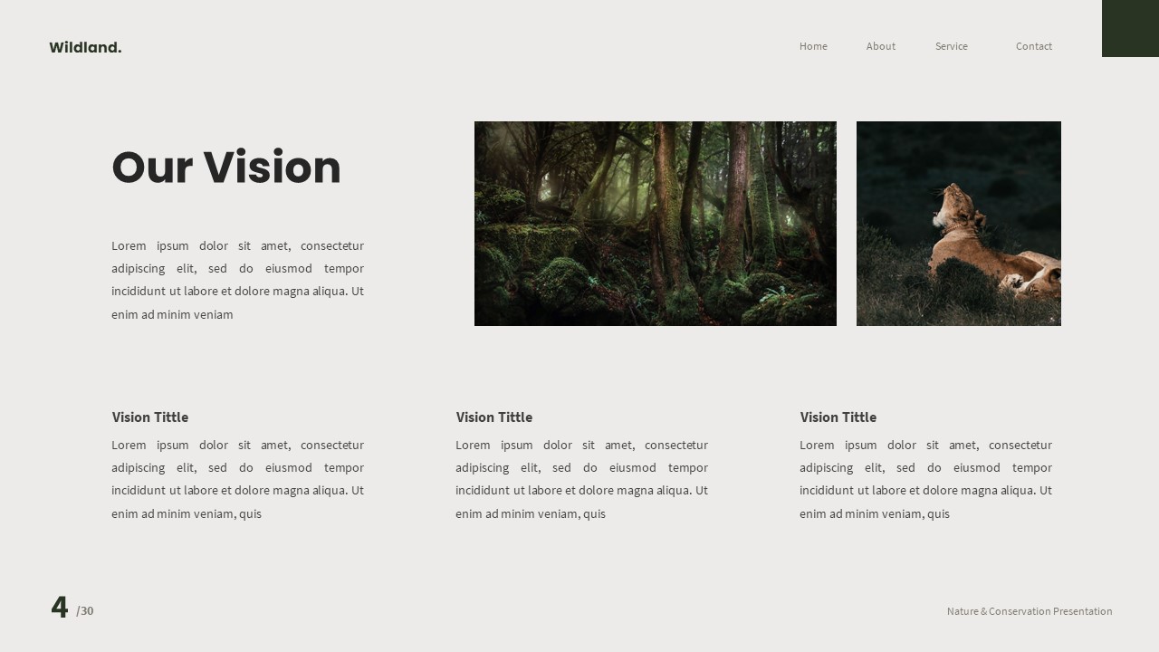 Wildland - Conservation Powerpoint Templates, Presentation Templates