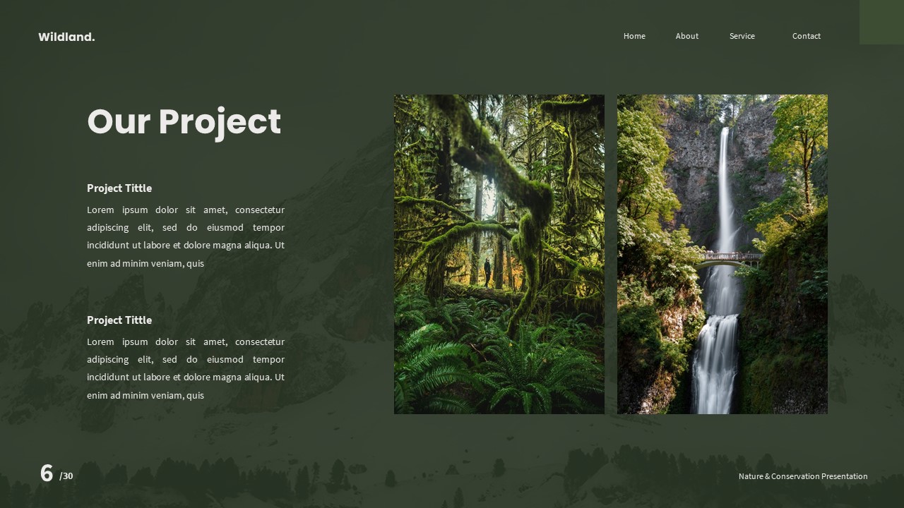 Wildland - Conservation Powerpoint Templates, Presentation Templates