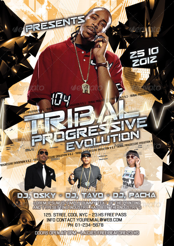 Tribal Progressive Flyer, Print Templates | GraphicRiver