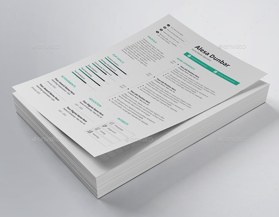 Professional Resume/CV, Print Templates | GraphicRiver