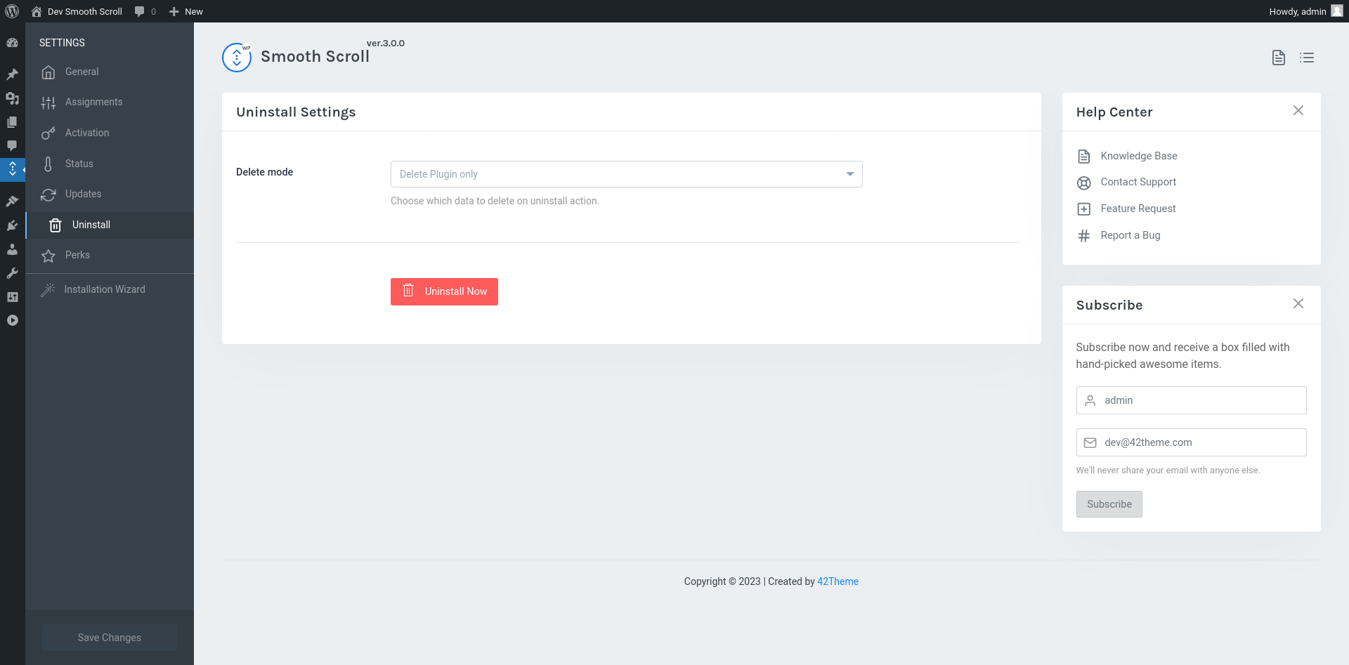 Smooth Scroll for WordPress — Site Scrolling without Jerky and Clunky Effects. by 42Theme