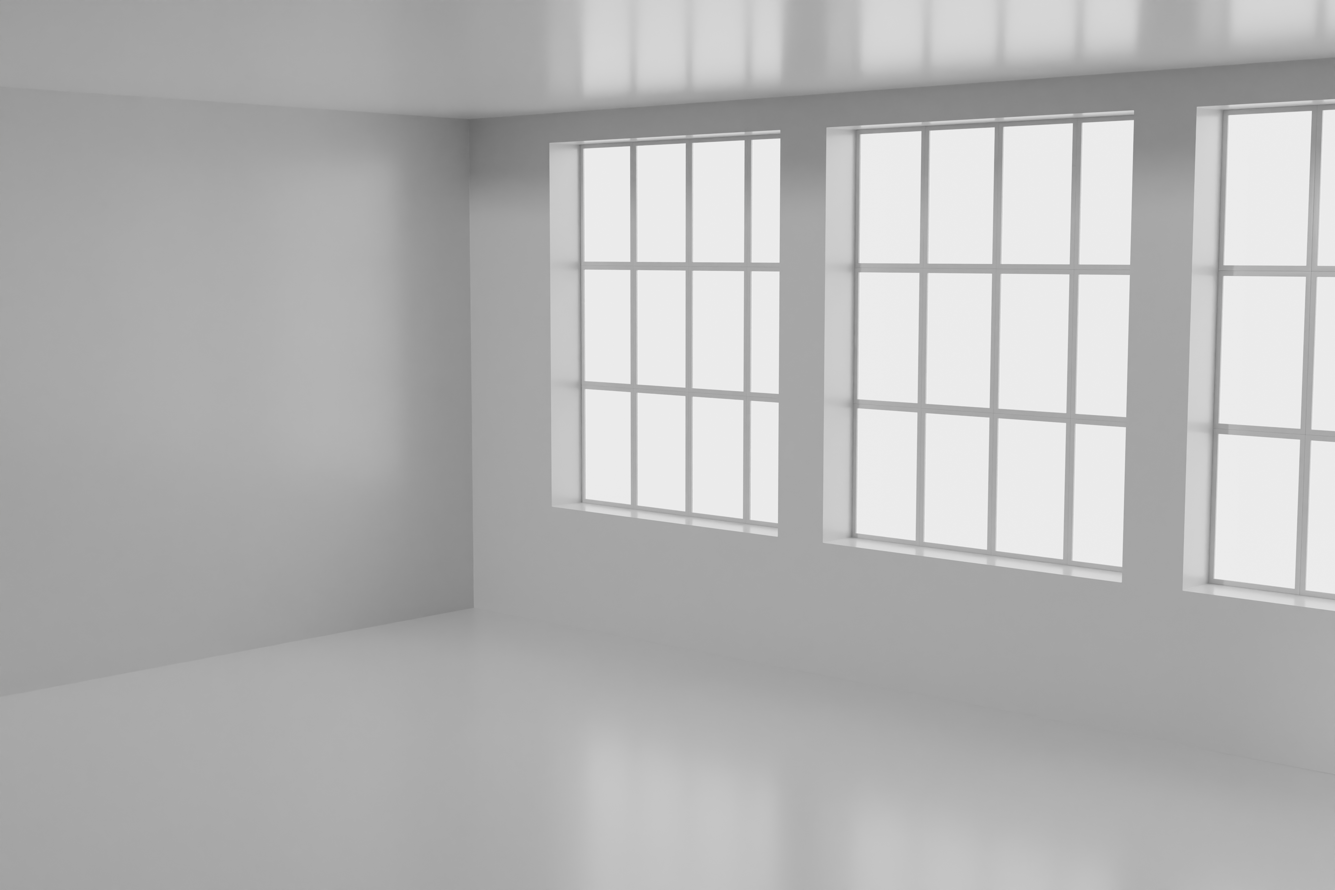 Empty room with windows by AlexArty | 3DOcean