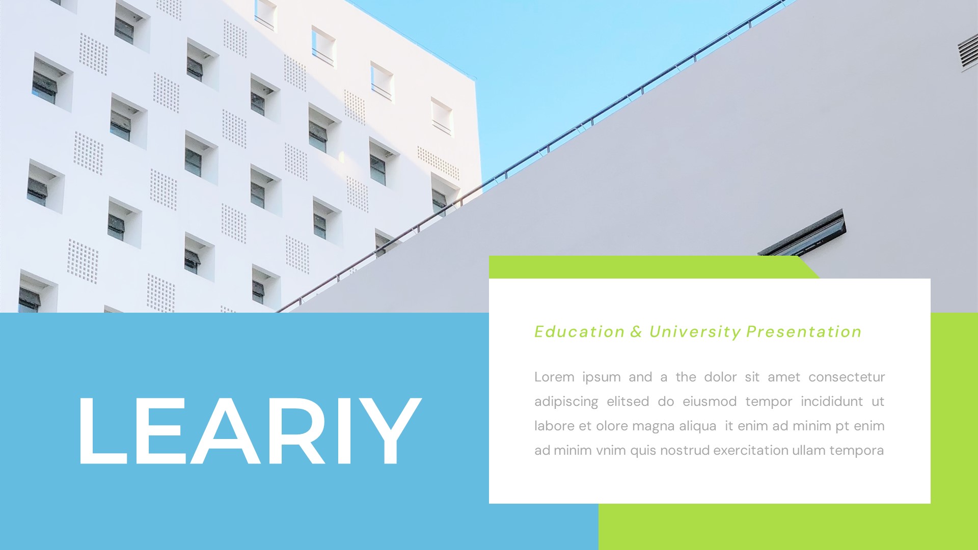 Leariy - Education University PowerPoint Template, Presentation Templates