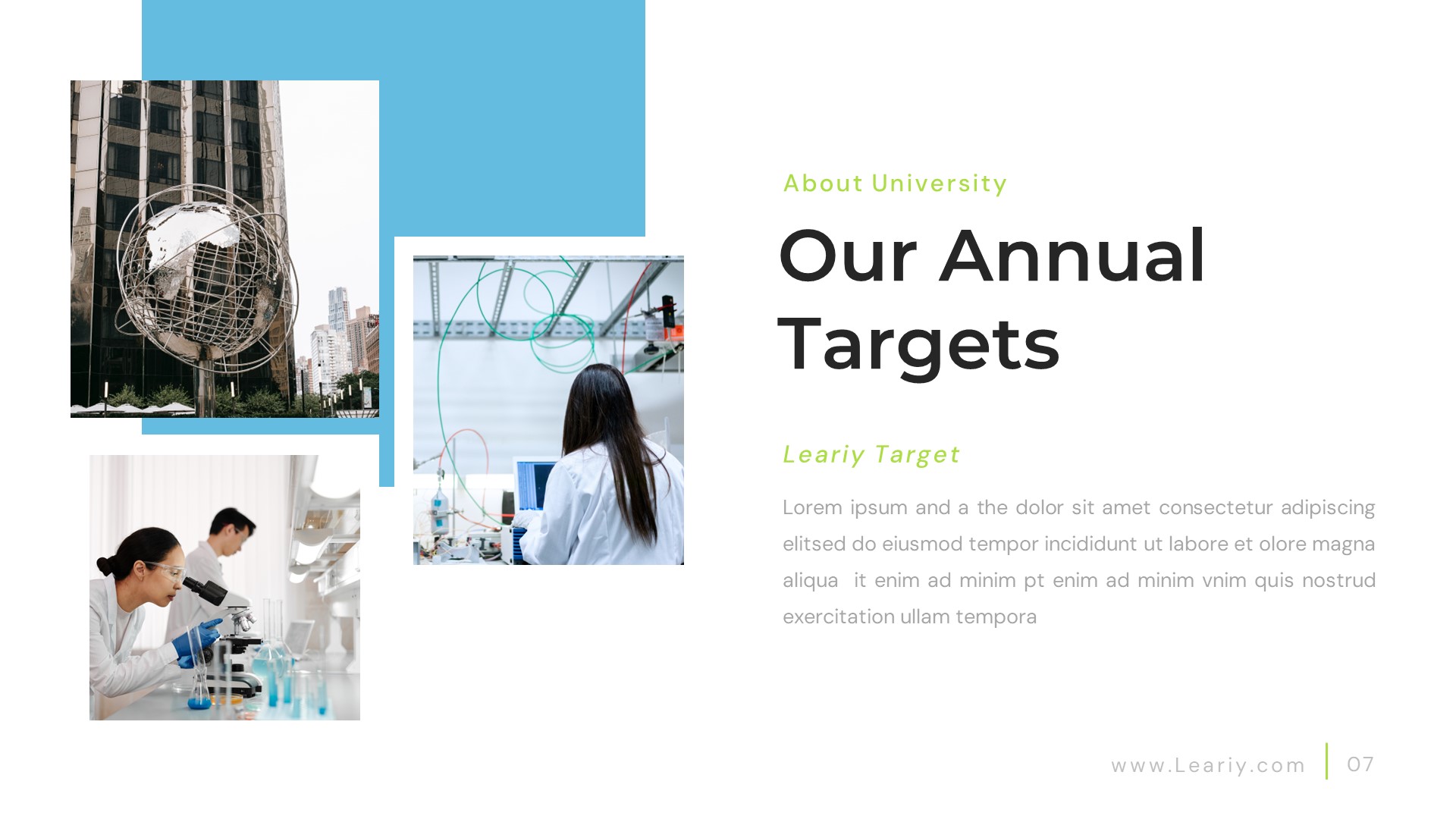 Leariy - Education University PowerPoint Template, Presentation Templates