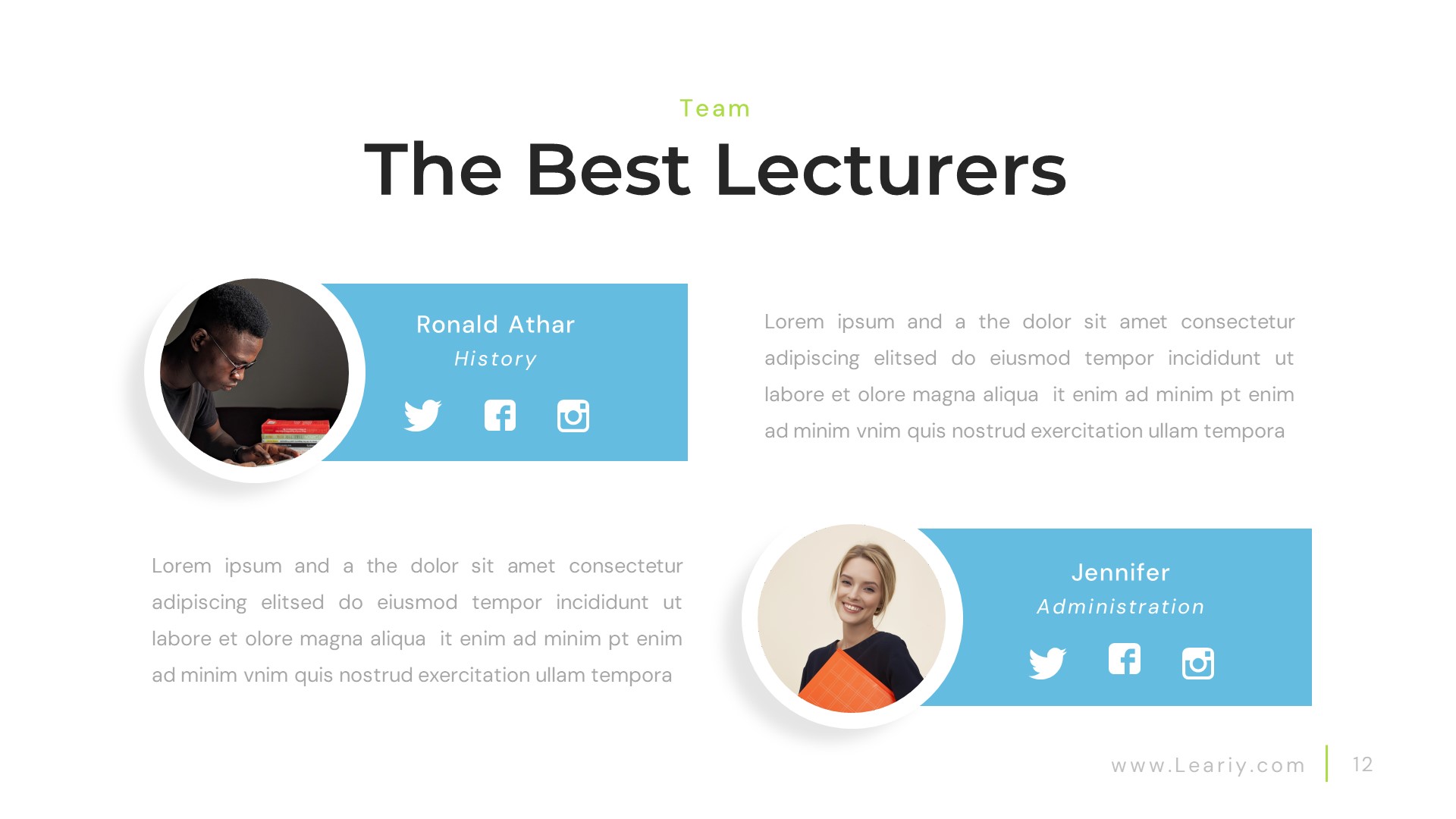 Leariy - Education University PowerPoint Template, Presentation Templates