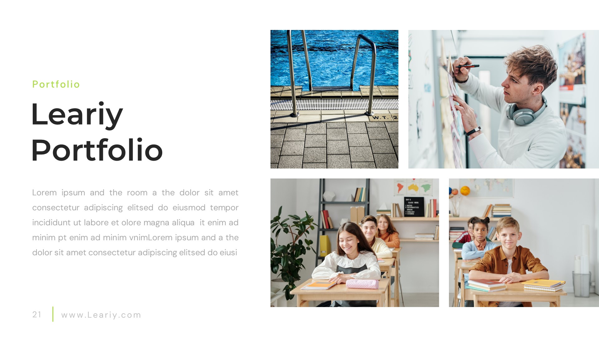 Leariy - Education University PowerPoint Template, Presentation Templates