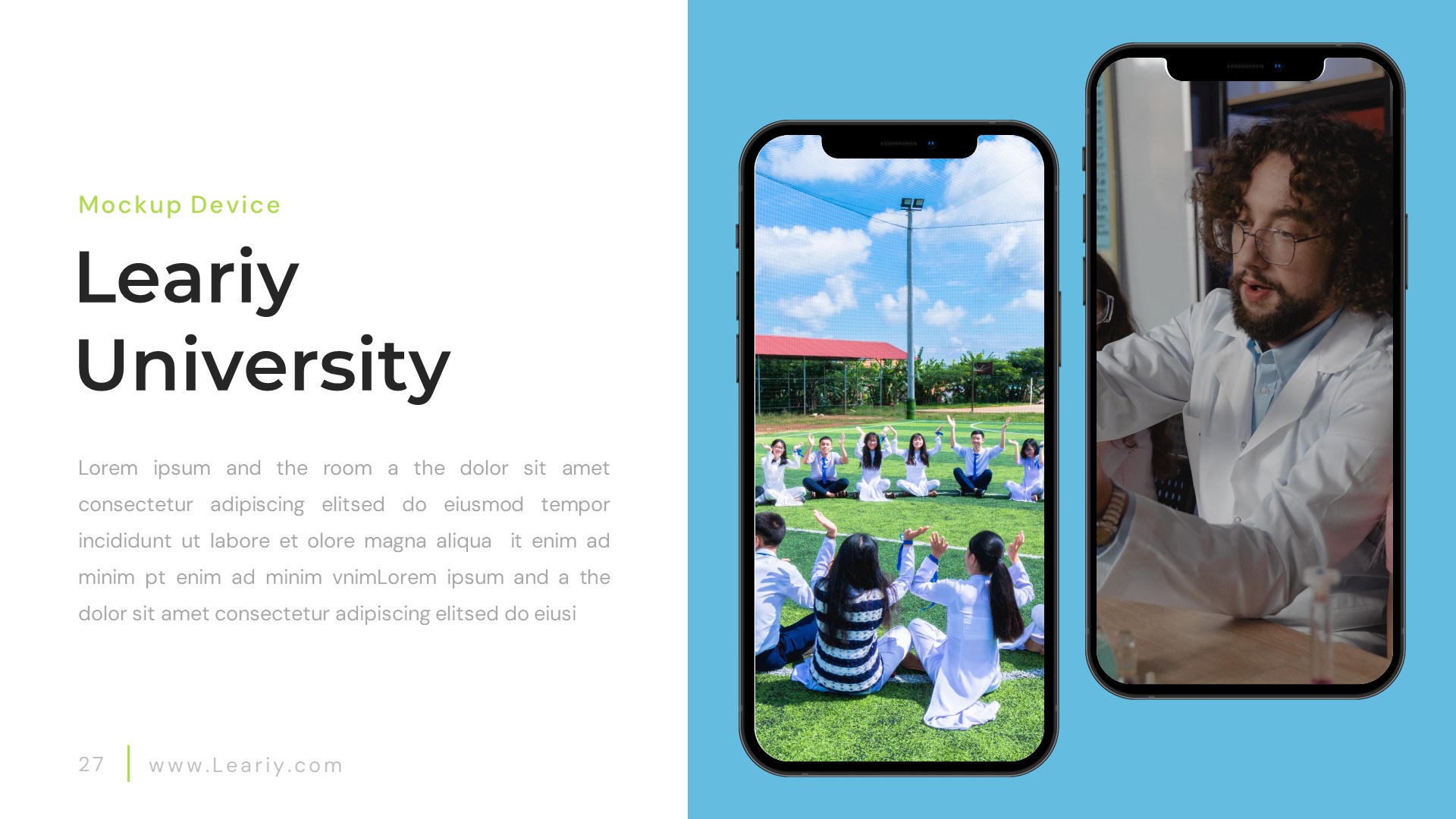 Leariy - Education University PowerPoint Template, Presentation Templates