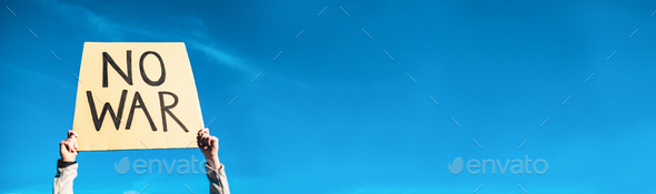 Stop war protest - People on street fighting for peace and human rights ...