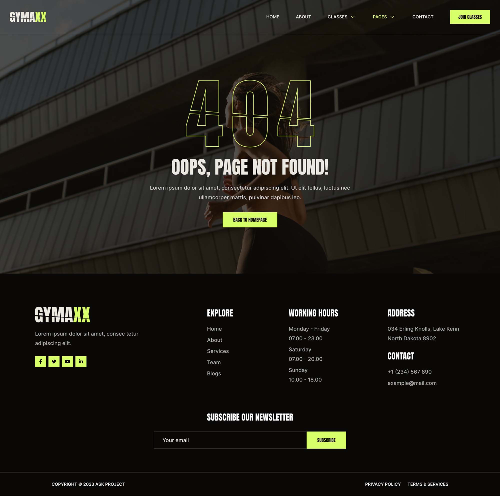 Gymaxx - Gym & Fitness Center Elementor Template Kit by askproject