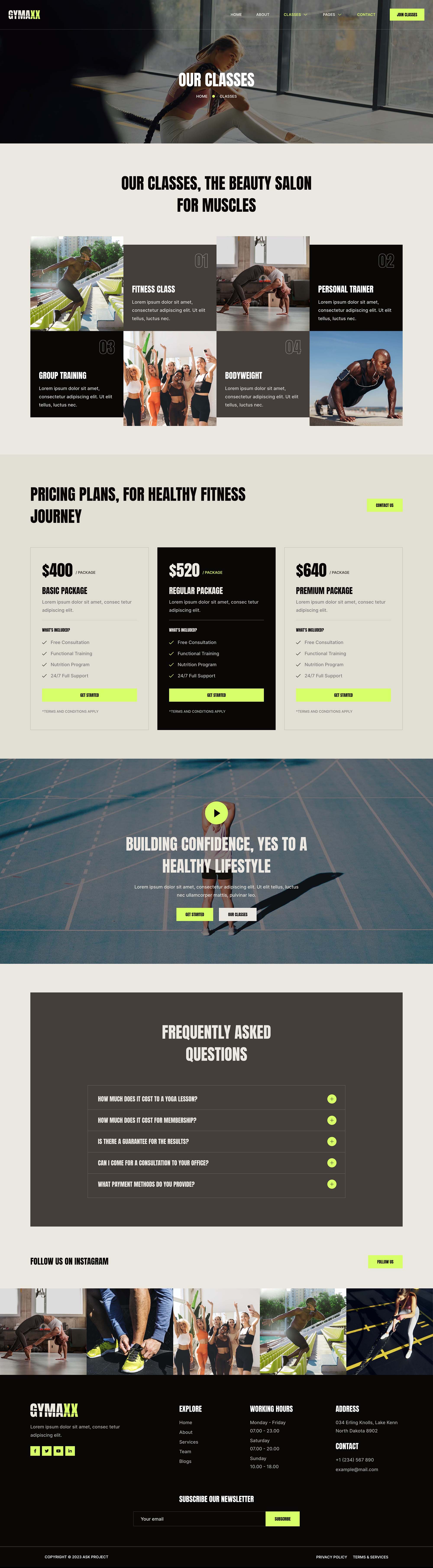 Gymaxx - Gym & Fitness Center Elementor Template Kit by askproject