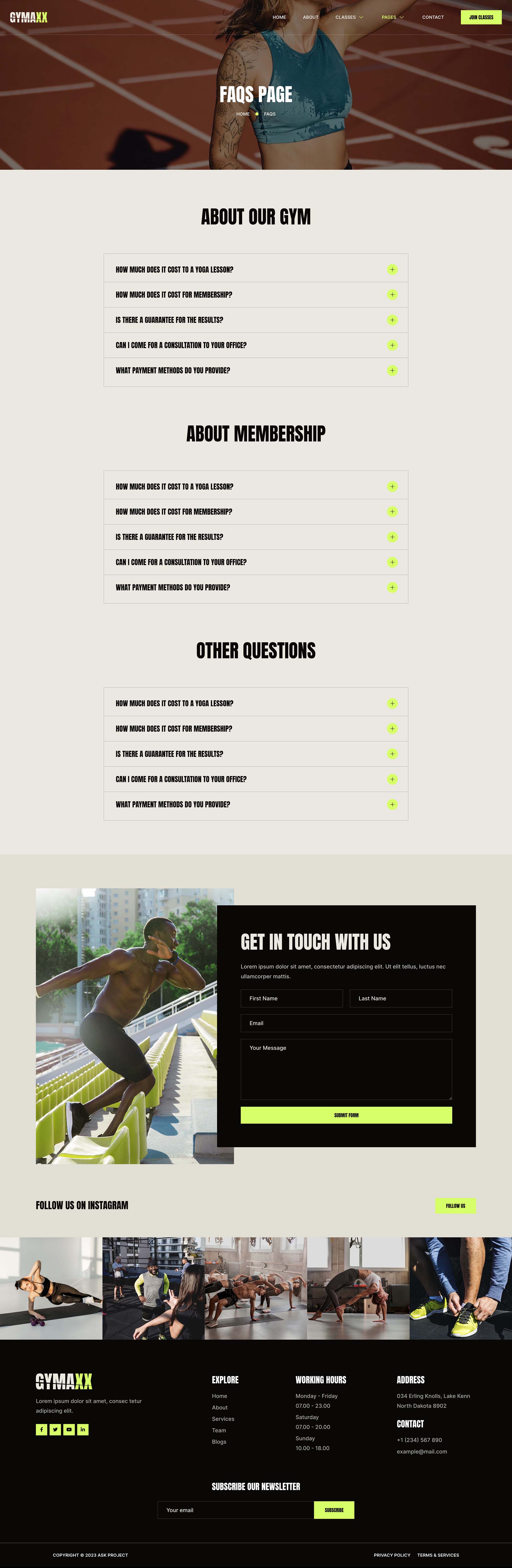 Gymaxx - Gym & Fitness Center Elementor Template Kit by askproject