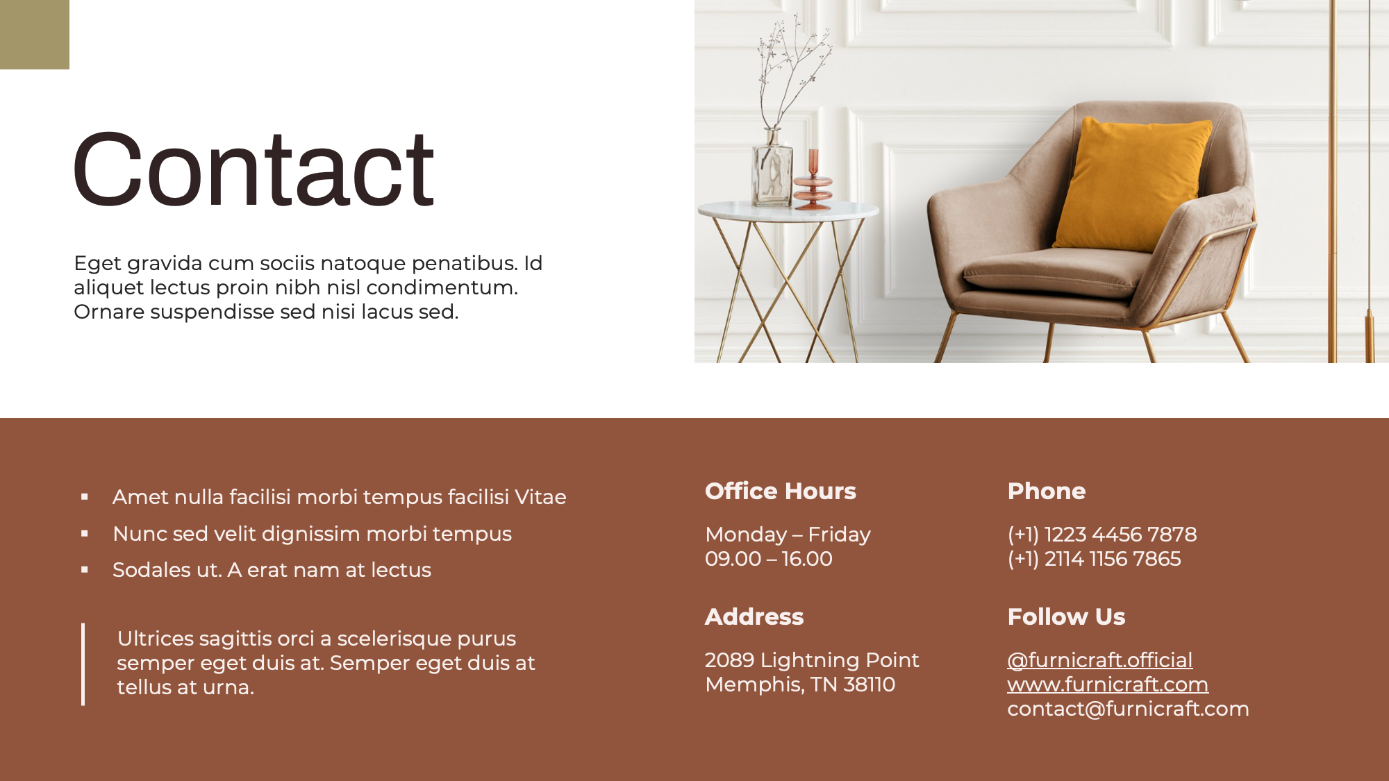 Furnicraft - Furniture Presentation PowerPoint Design Template ...