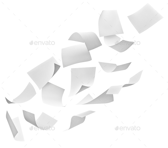 paper document flying paperwork business wind office Stock Photo by dvatri