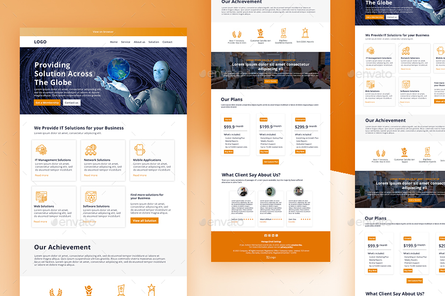 5 Technology Email Newsletter PSD Template, Web Elements | GraphicRiver