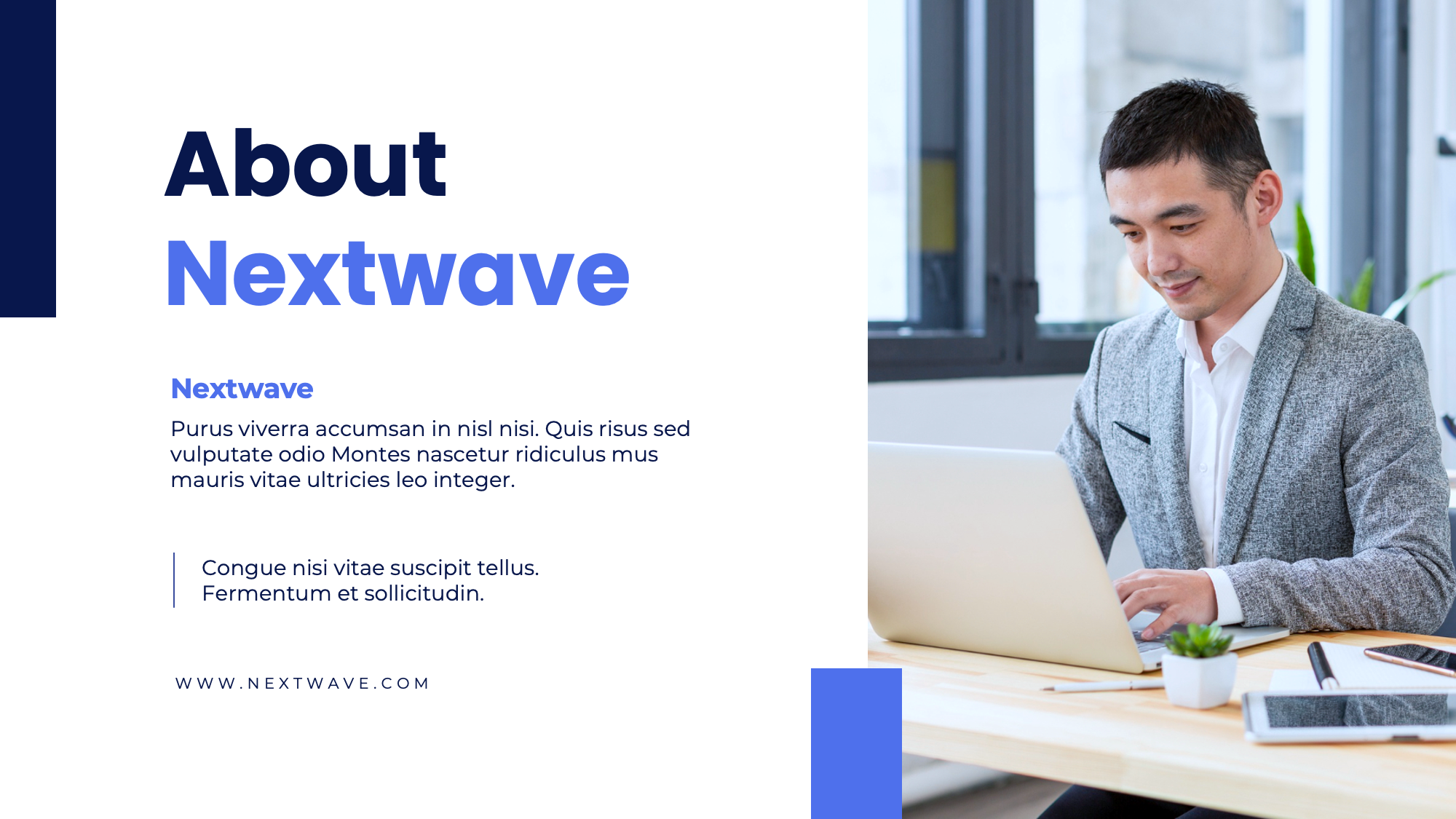 Nextwave - Business Company Presentation PowerPoint Design Template ...