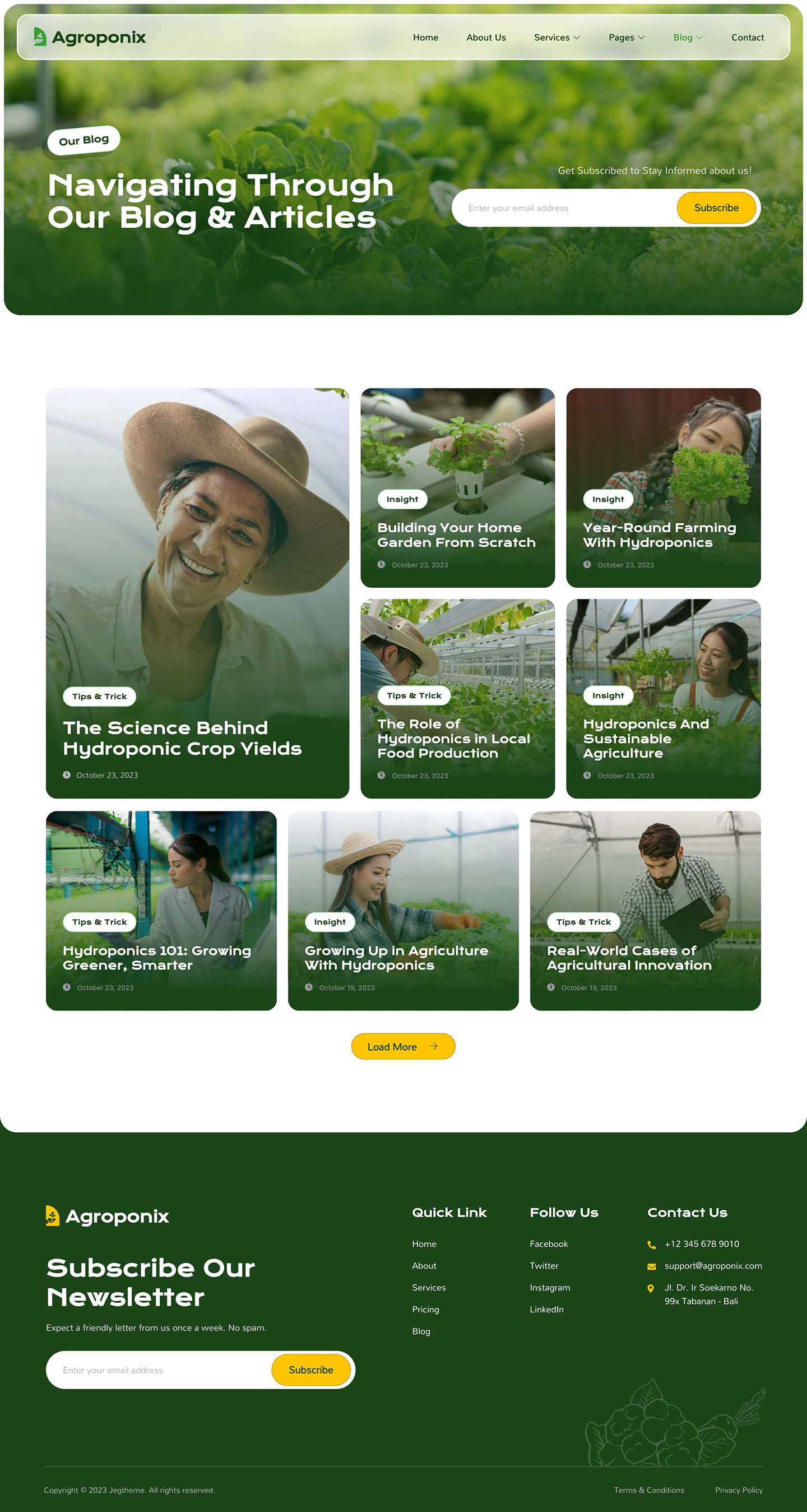 Agroponix – Hydroponic & Agriculture Elementor Template Kit by jegtheme