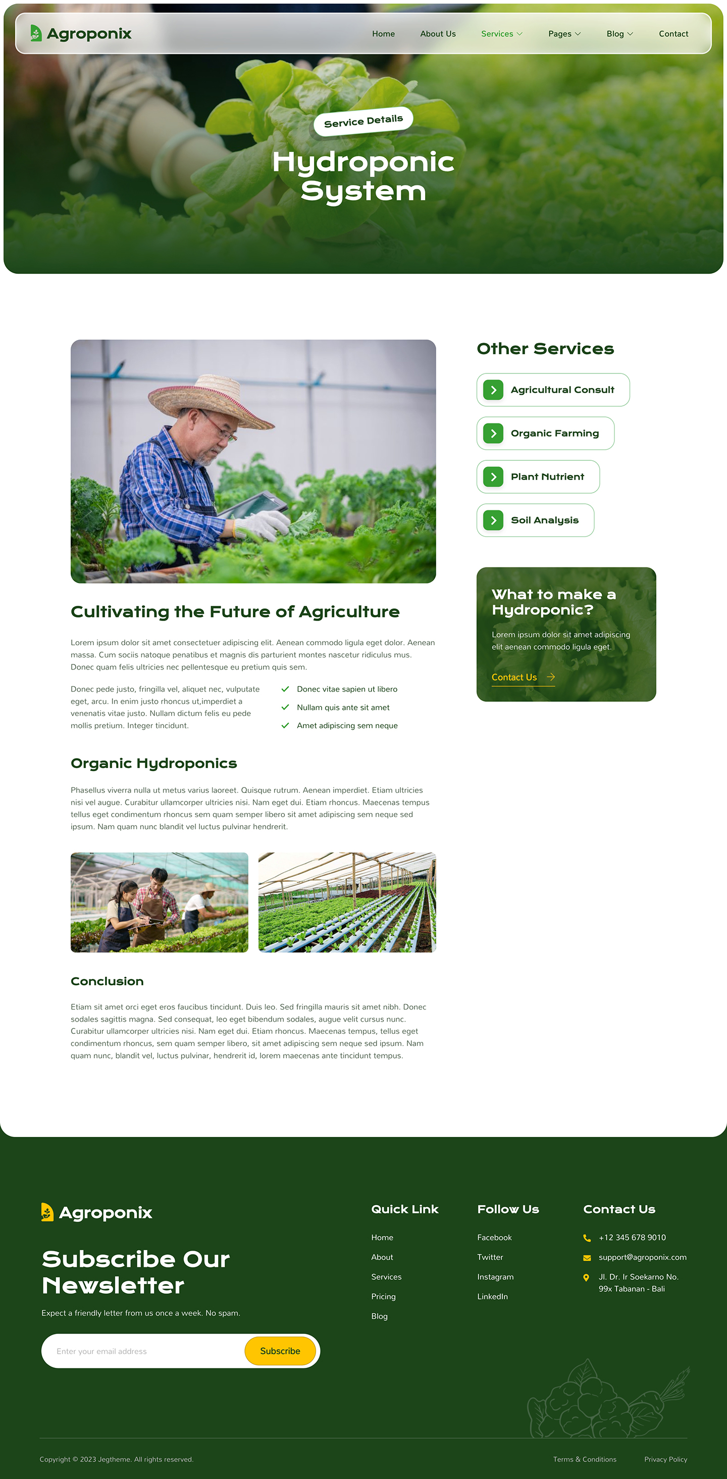 Agroponix – Hydroponic & Agriculture Elementor Template Kit by jegtheme