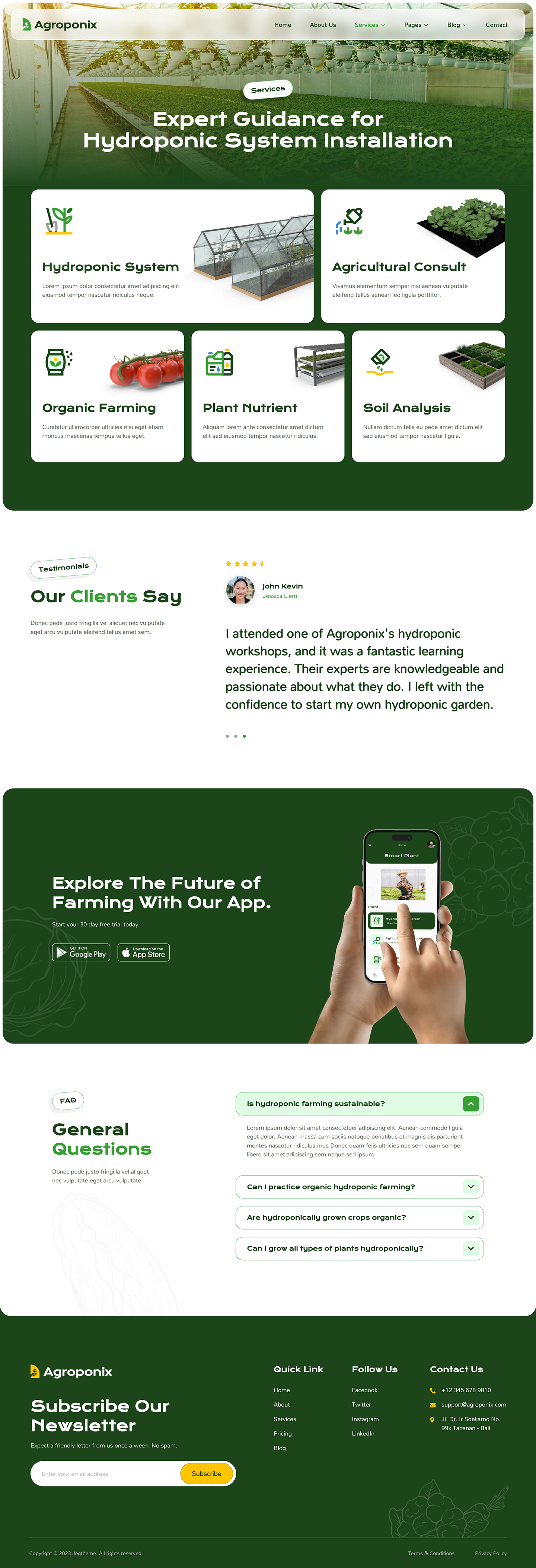 Agroponix – Hydroponic & Agriculture Elementor Template Kit by jegtheme