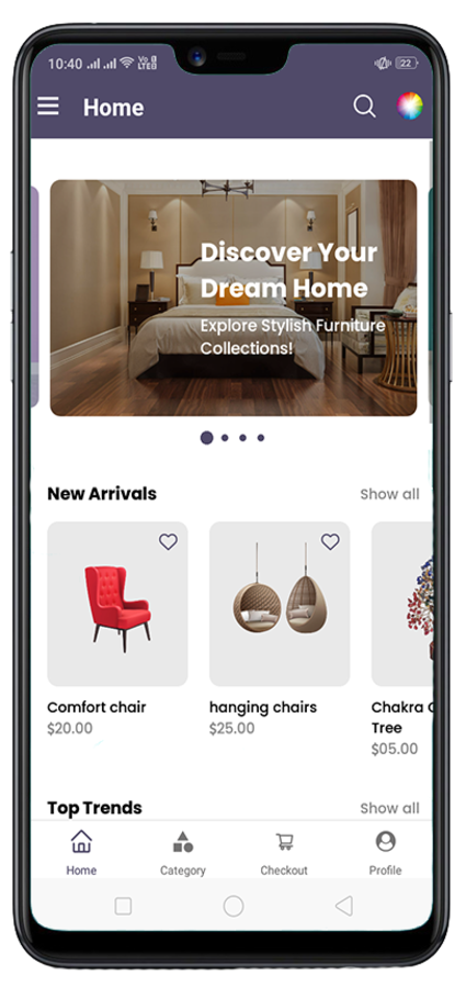 Furniture App - Furniture Online Store | Furniture eCommerce | React ...