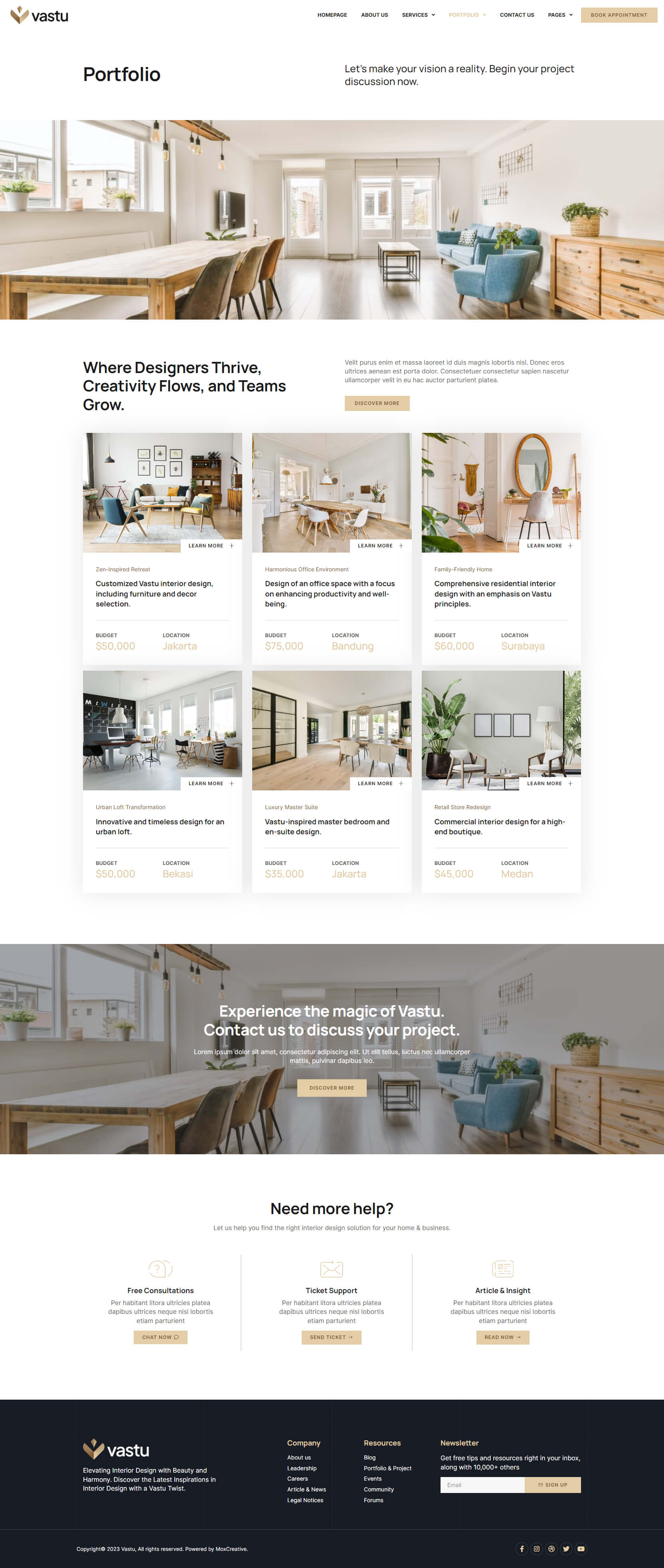Vastu - Interior Design Service Elementor Pro Template Kit by moxcreative