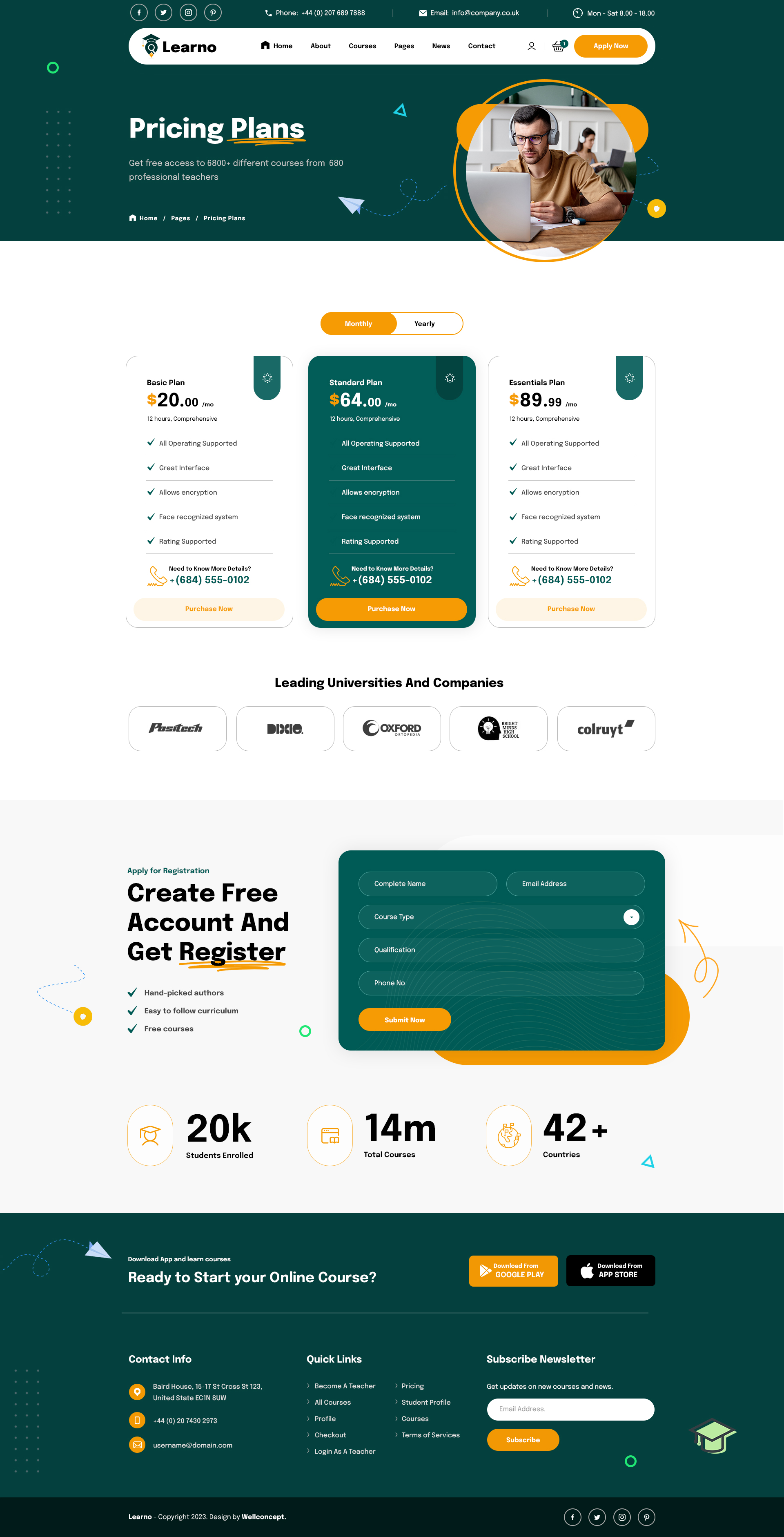 Learno - Online Education Learning PSD Template by wellconcept ...