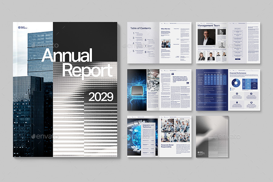 Annual Report Template, Print Templates | GraphicRiver