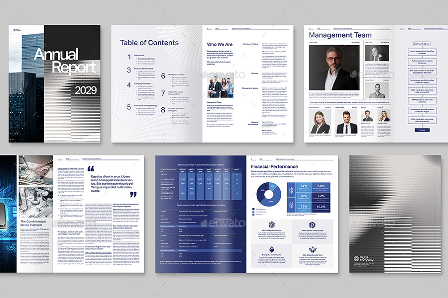 Annual Report Template, Print Templates | GraphicRiver