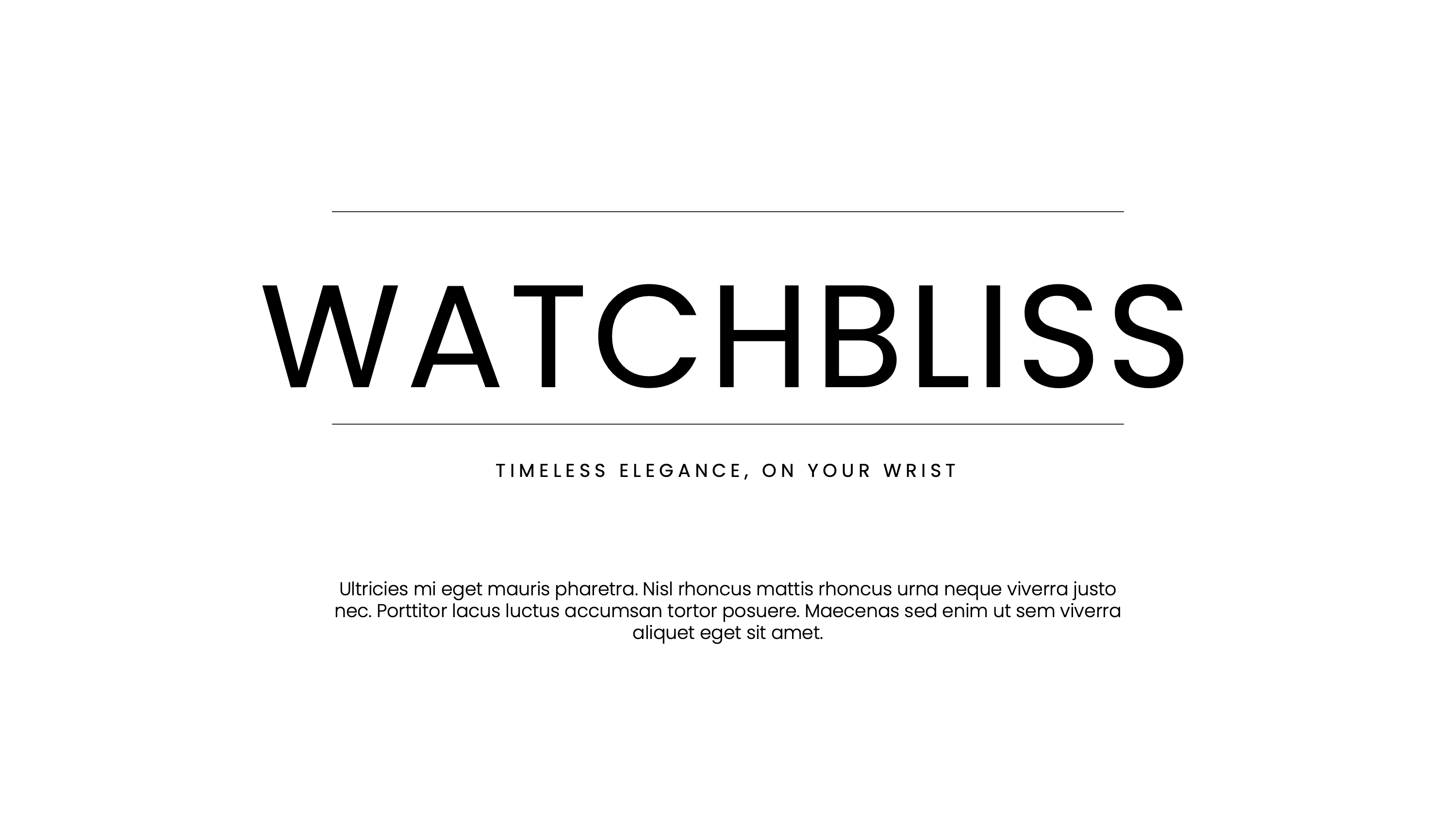 Watchbliss - Minimalis Watch Presentation PowerPoint Design Template ...
