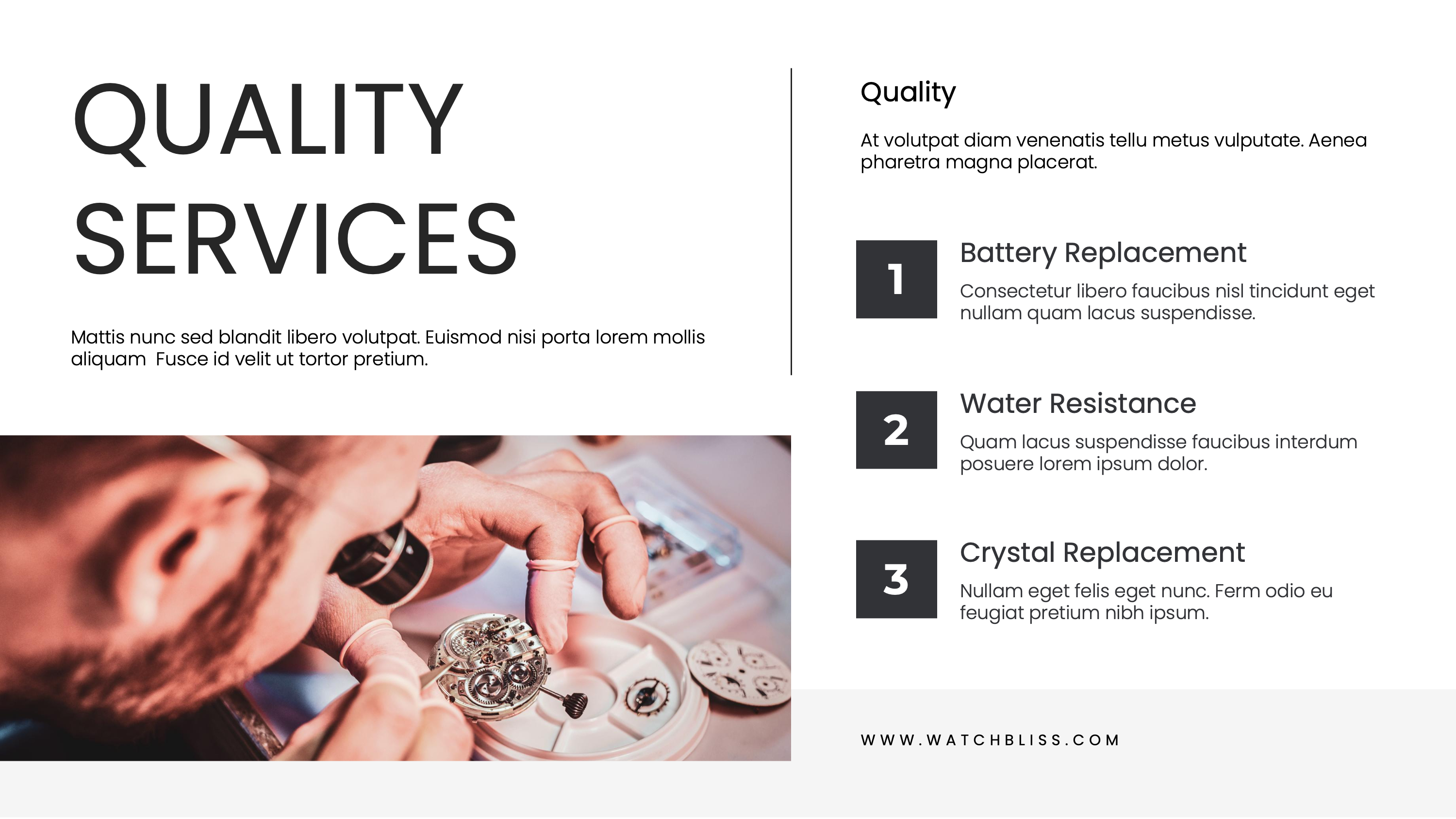 Watchbliss - Minimalis Watch Presentation PowerPoint Design Template ...